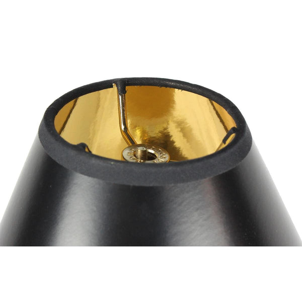 HomeConcept 4x11x9 Black Parchment Gold-Lined Coolie Lampshade ...